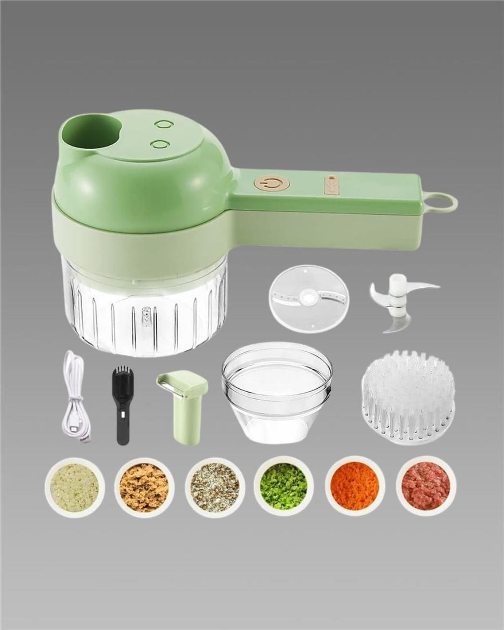 4 in 1 Portable Electric Vegetable Cutter Set – PrimeMart